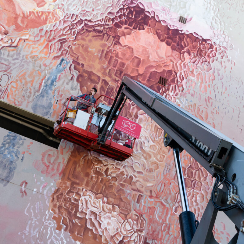 “Two Figures Behind Glass” by Fintan Magee in Ipswich, Australia ...